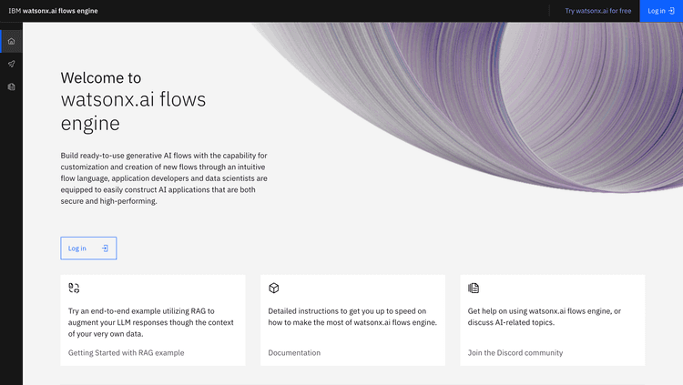 On this page you can login or sign up using IBM ID or GitHub, no ...